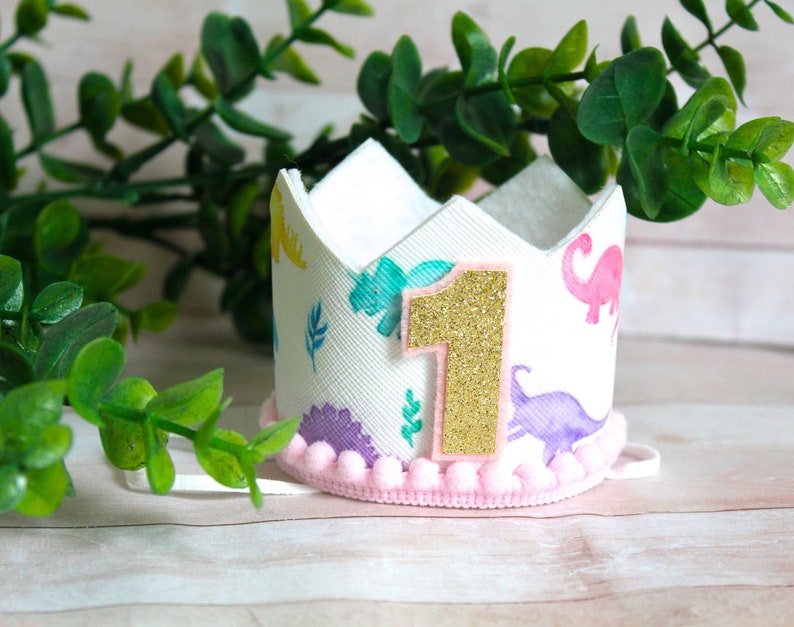 Dinosaur Dino MINI Birthday Party Cake Smash Crown Headband - Etsy