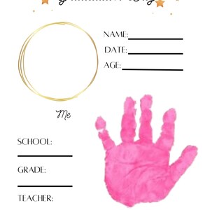 Graduation Kids Handprint Art Keepsake: Pre-k - Elementary Keepsake ...