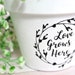 4 Personalized Love Grows Here Flower Pot Housewarming Mother's Day ...