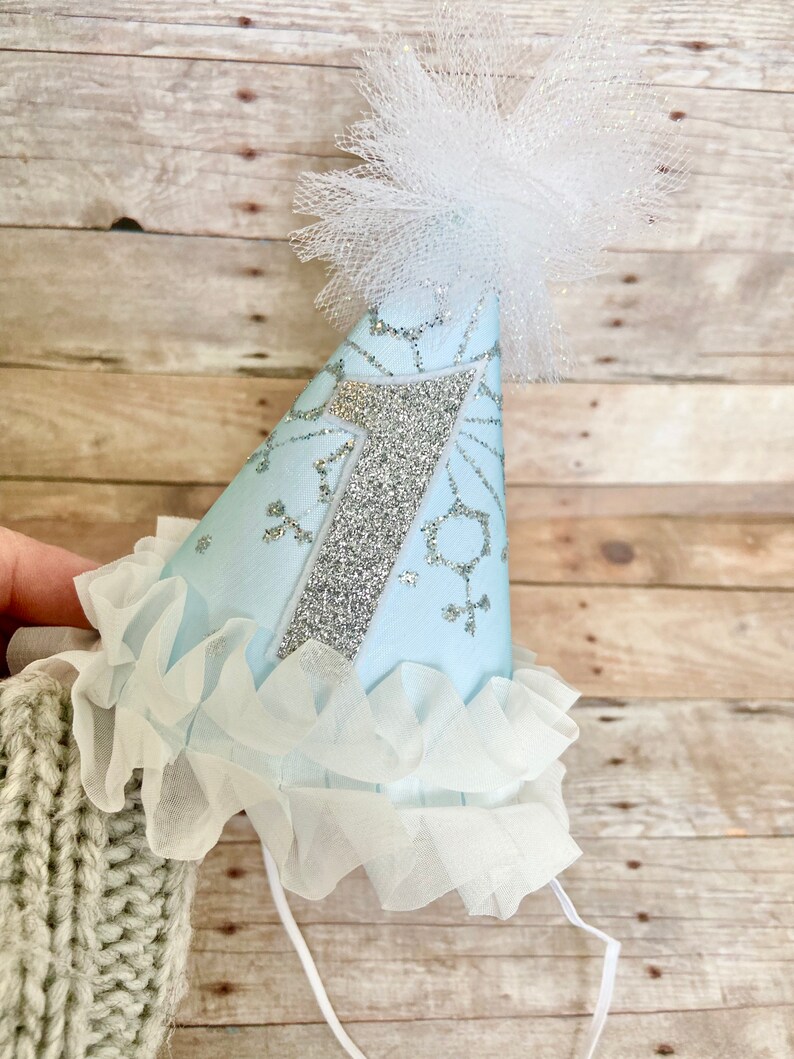 Winter Onederland Frozen Ice Princess Snowflake Party Hat Cake - Etsy