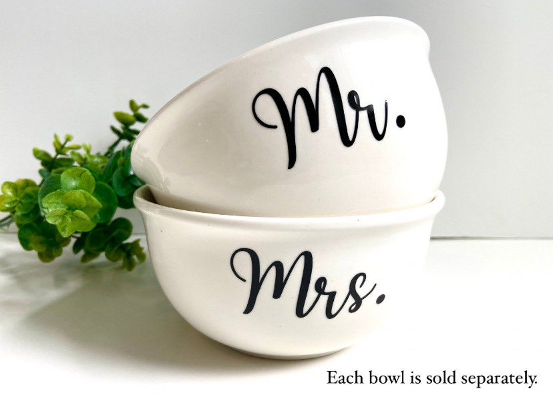 Personalized MR MRS Name Custom Bowl Cereal Popcorn Ice Cream Ramen ...