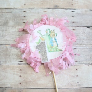 Peter Rabbit Birthday Cake Smash MINI Party Hat in Light Blue or Light ...