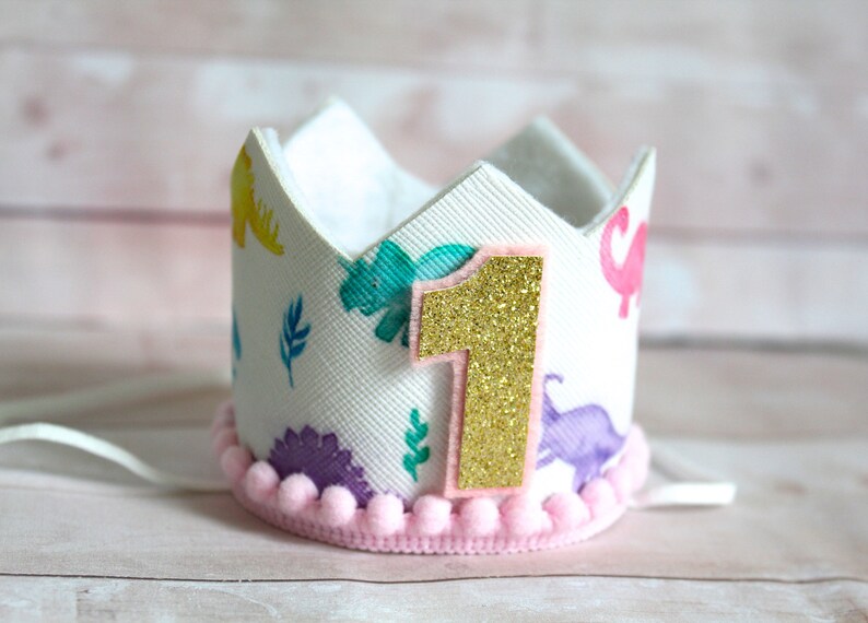 Dinosaur Dino MINI Birthday Party Cake Smash Crown Headband - Etsy