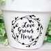 4 Personalized Love Grows Here Flower Pot Housewarming Mother's Day ...