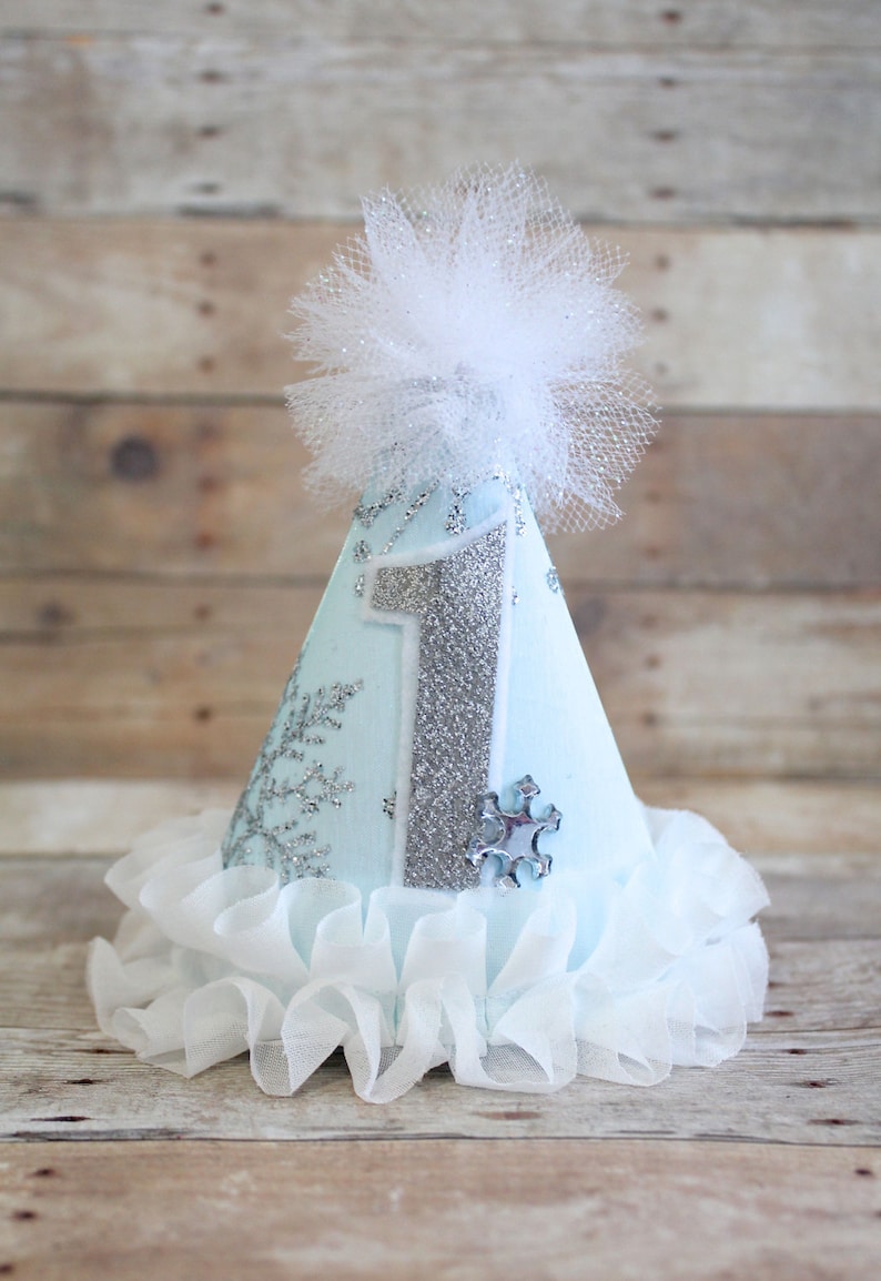 Winter Onederland Frozen Ice Princess Snowflake Party Hat Cake | Etsy