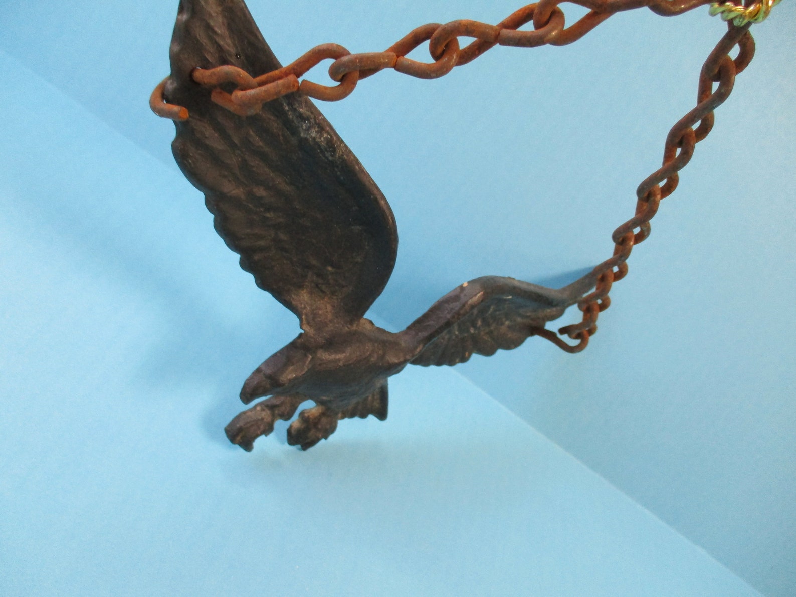 Vintage Iron Eagle in Flight on a Rusty Chain Bald Eagle With - Etsy