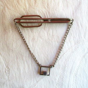 SWANK Tie Clip Chain Style, Silver Tone Stainless Steel Tie Clip, Mad ...