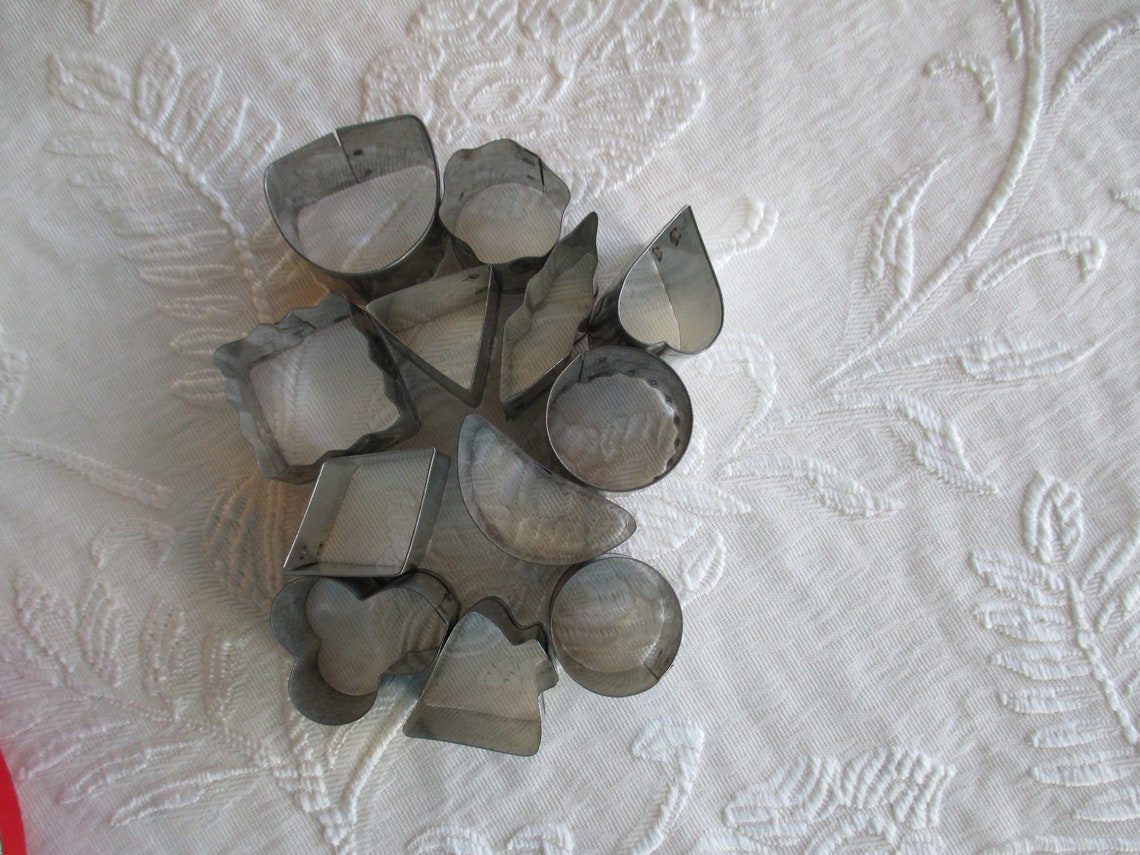 Vintage Canape & Hors D'oeuvre Cutters Set of 12 Tin - Etsy