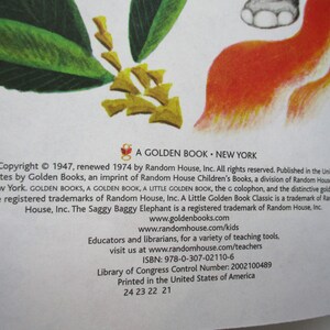 The Saggy Baggy Elephant Classic Little Golden Book by K & B Jackson ...