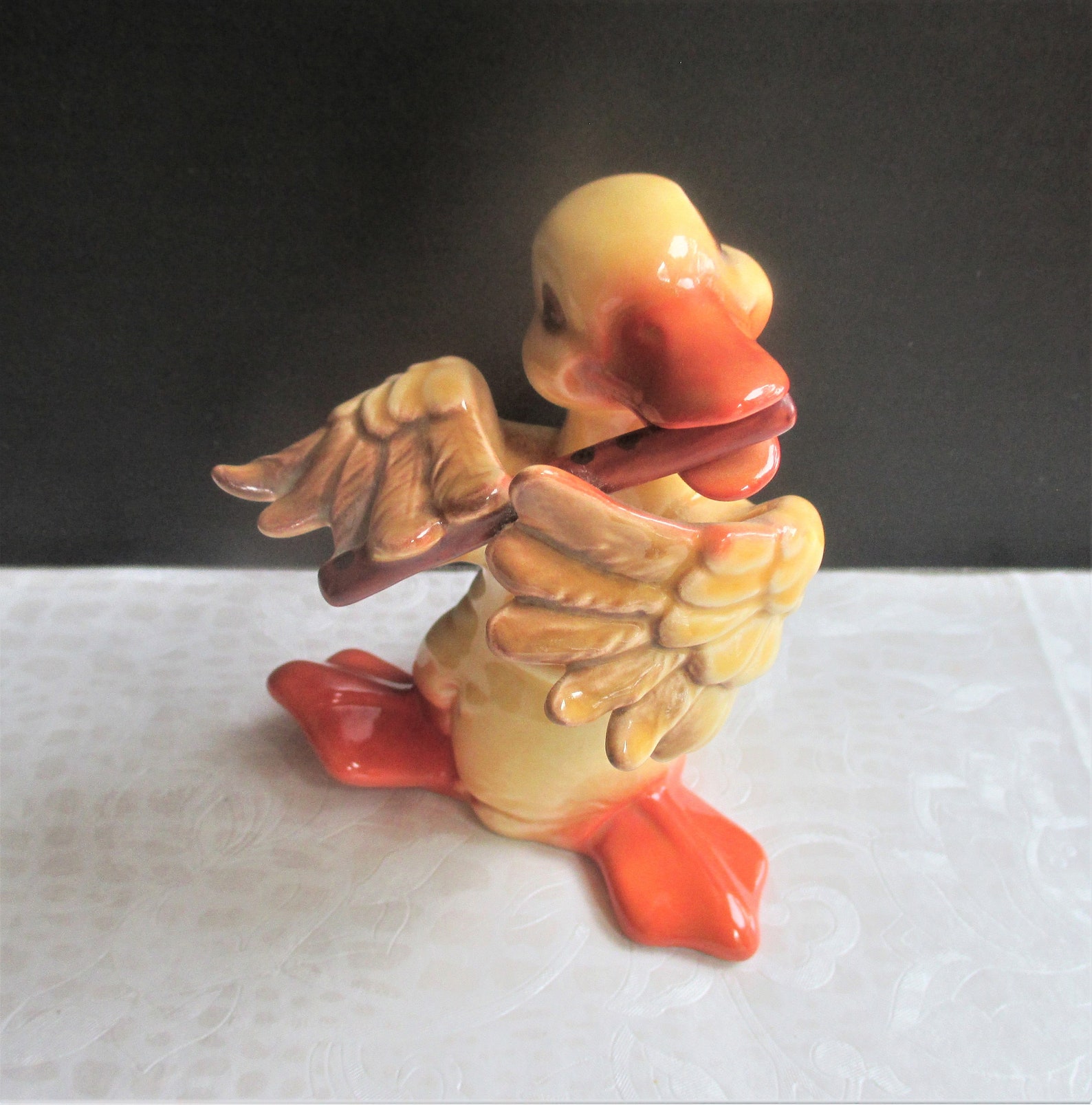 Vintage Goebel Duck Playing Flute Figurine Knick Knack | Etsy