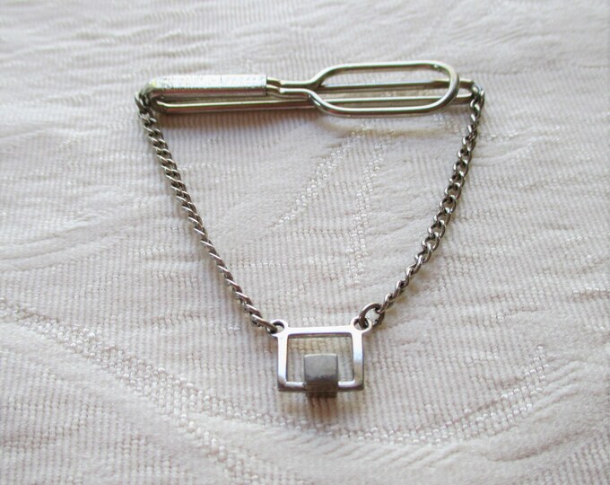 SWANK Tie Clip Chain Style, Silver Tone Stainless Steel Tie Clip, Mad ...