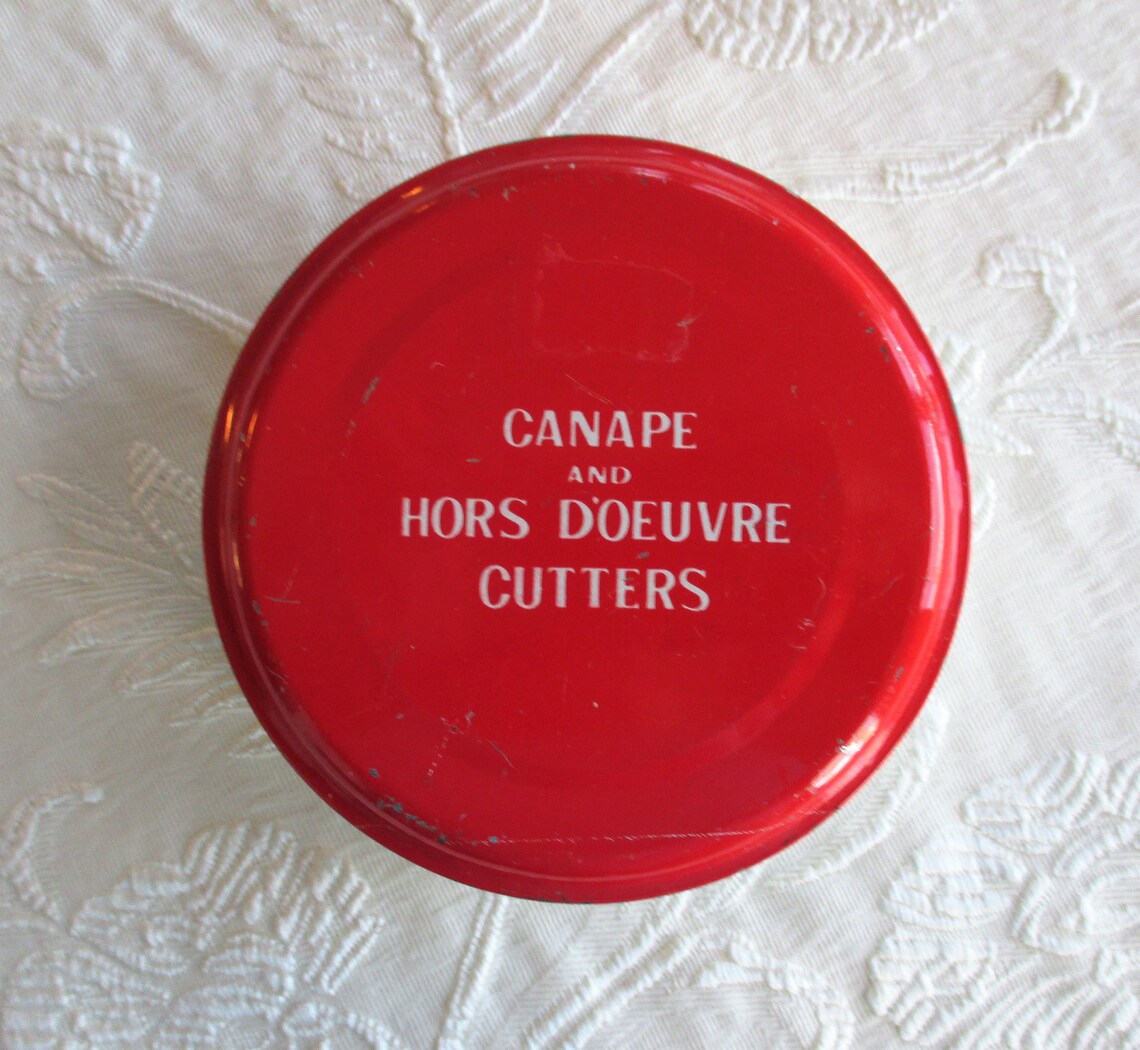 Vintage Canape & Hors D'oeuvre Cutters Set of 12 Tin - Etsy