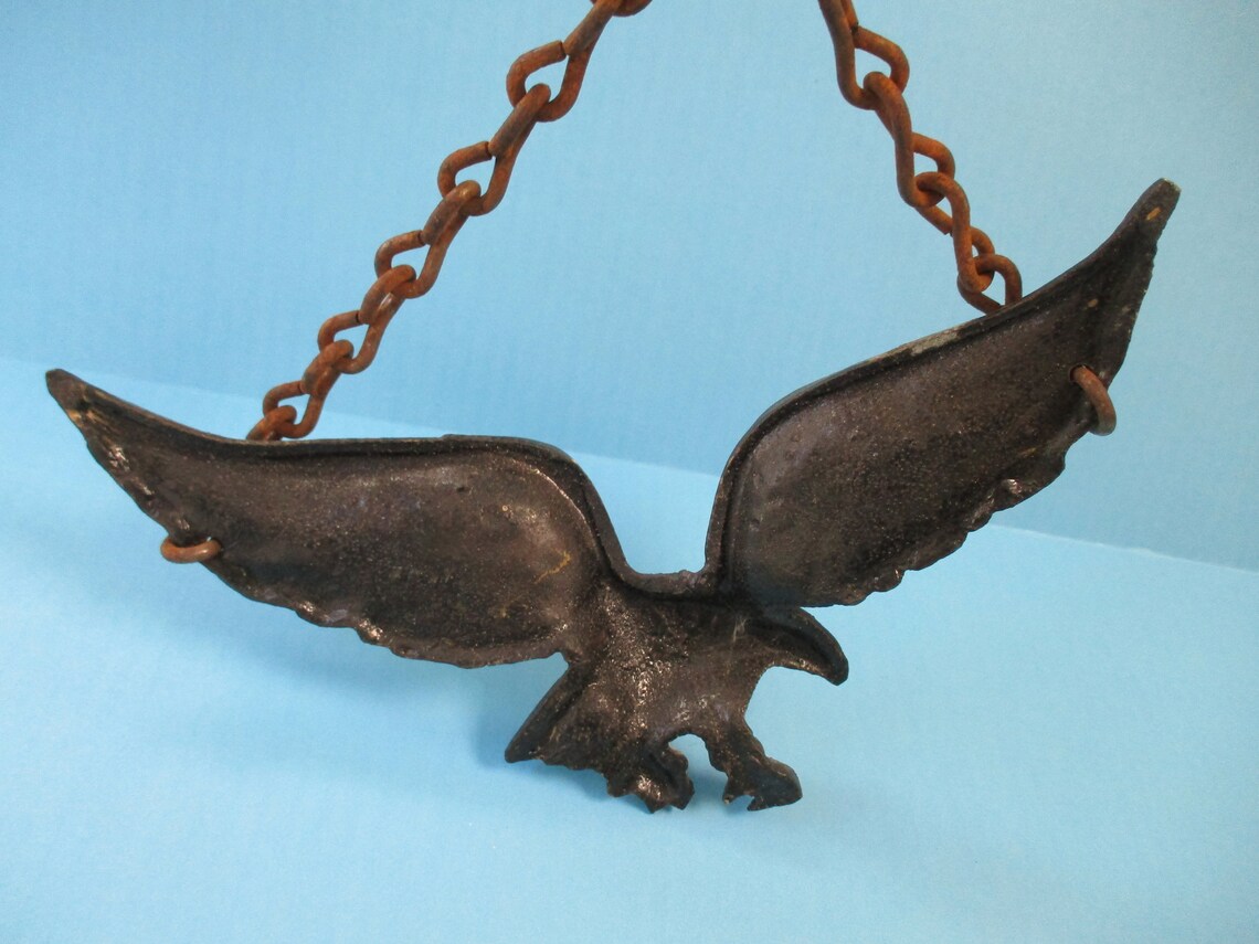 Vintage Iron Eagle in Flight on a Rusty Chain Bald Eagle With - Etsy