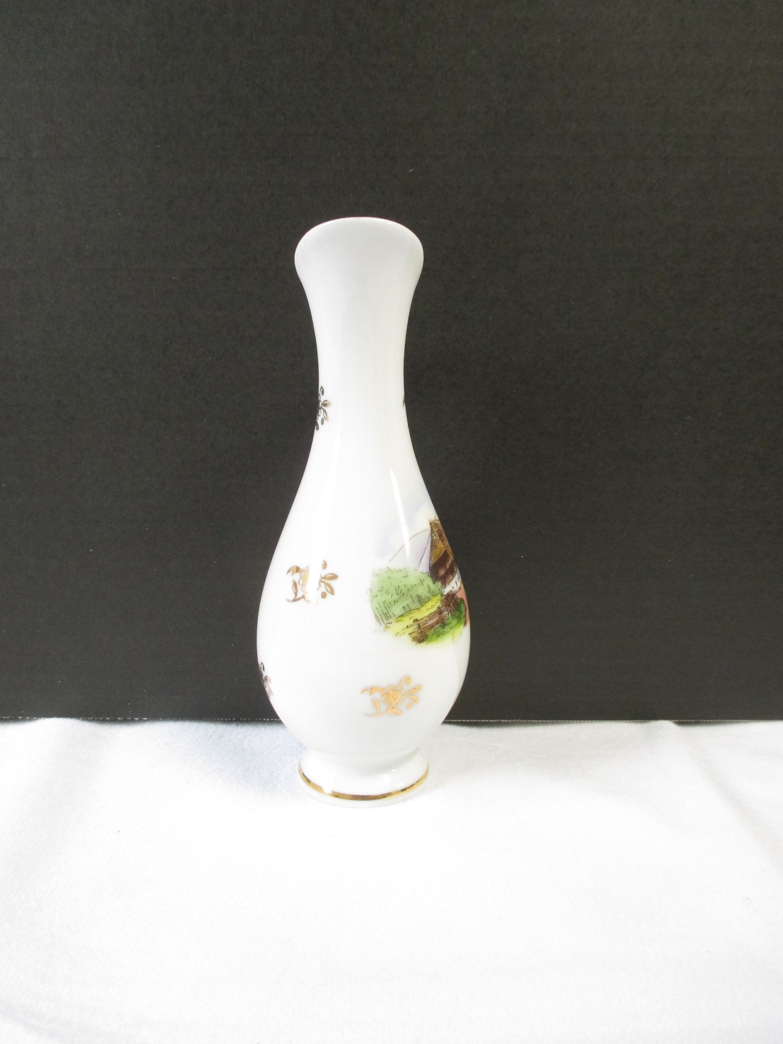 Triberg Germany Echt Gold Porcelain Ewer Vase Hand Decorated | Etsy