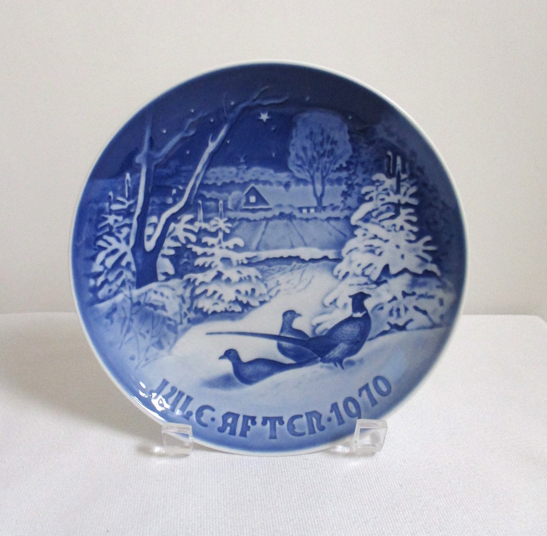 Bing & Grondahl Jule Aften 1970 "pheasants in the Snow at Christmas ...