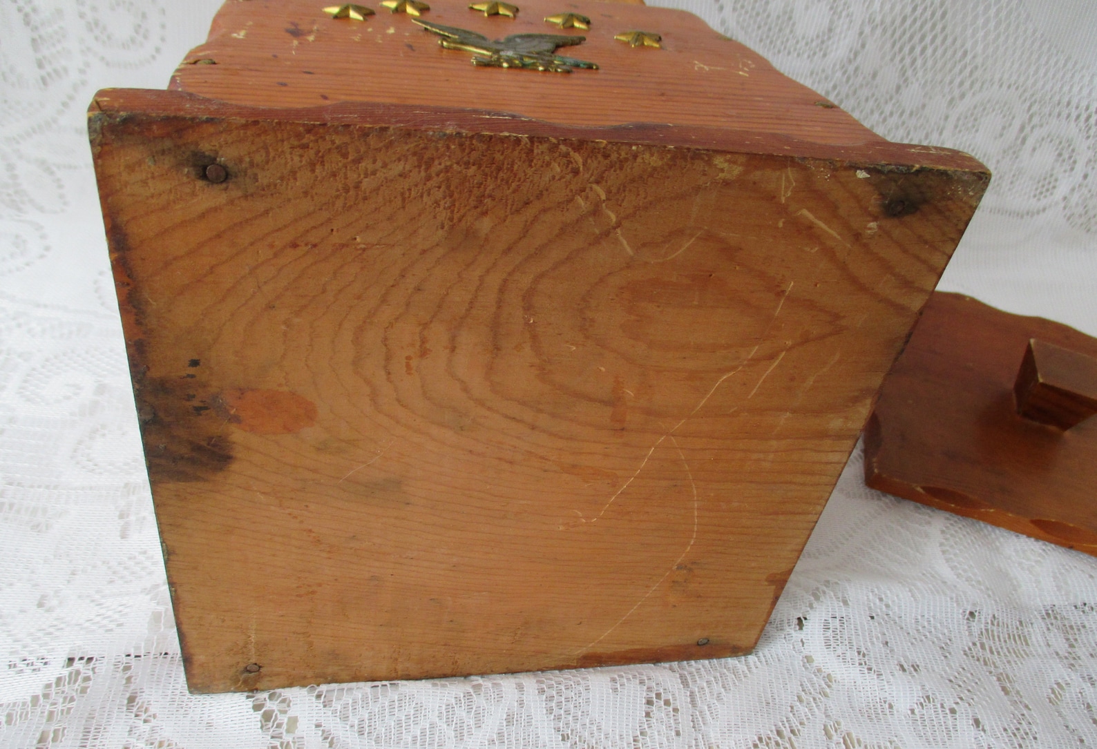 Rustic Wooden Salt Box W Removable Lid and Handle Secret - Etsy