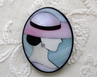 Lady Face Pin | Etsy