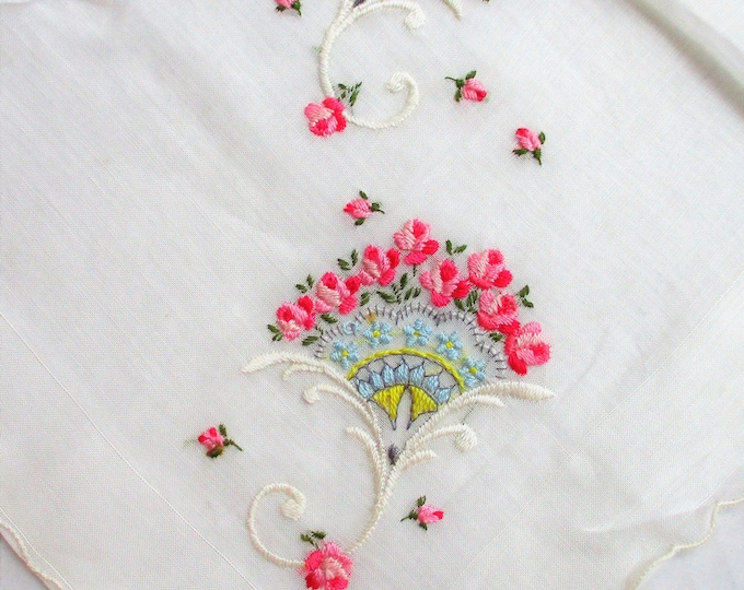 Vintage Celebritees Emroidered Hankey Made in Switzerland, Colorful ...