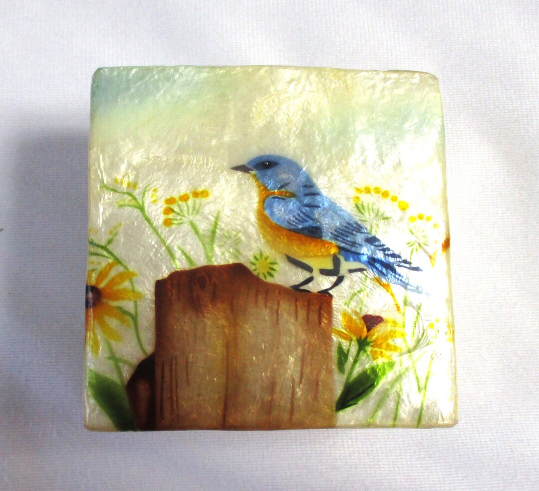 Vintage Capiz Oyster Shell Trinket Box Hand Made in Philippines, Pretty ...