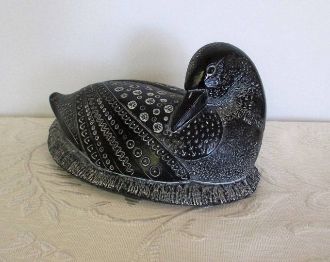 Loon Soapstone Inuit Carving, the Aardik Collection Hand Carved ...