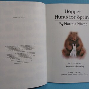 Hopper Hunts for Spring by Marcus Pfister Softcover Book, Vintage ...