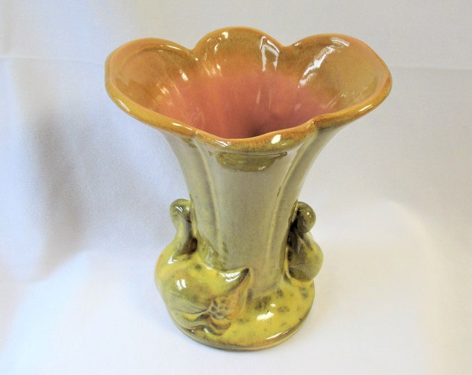 Vintage Gonder Pottery Double Figural Swan Vase H47, Mid Century ...