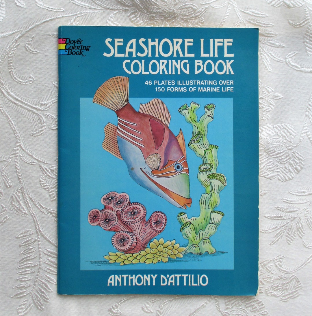Seashore Life Coloring Book With Full Color Plates by Anthony D'attilio ...