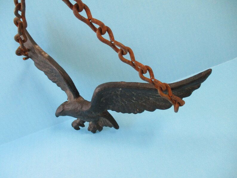 Vintage Iron Eagle in Flight on a Rusty Chain Bald Eagle With - Etsy