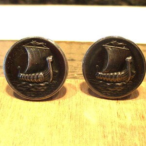 Georg Jensen Sterling Silver Viking Ship Cufflinks With Orig Box, Mid ...