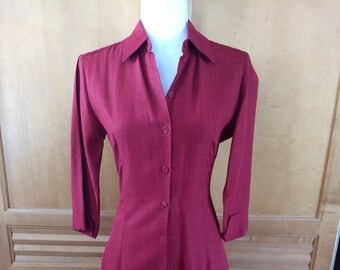 Red linen dress | Etsy