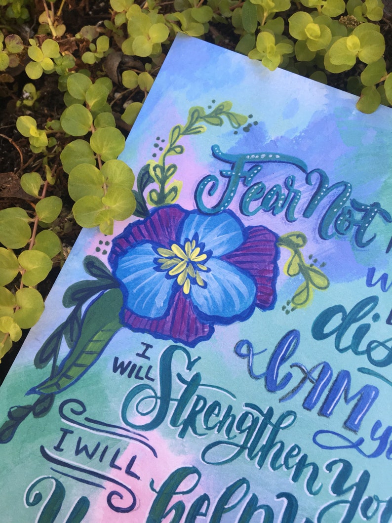 Fear Not Art Print 8x10 Isaiah 41:10 Bible Verse - Etsy