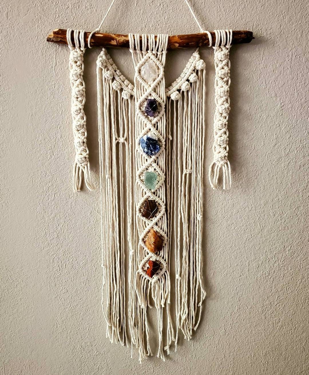 Chakra Macrame Wall Hanging Decor - Etsy