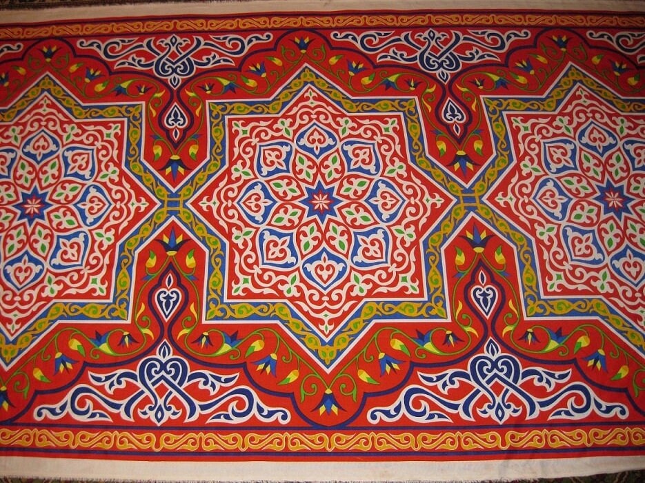 4 Meters/13 Feet Colorful Traditional Egyptian Textile Polyester/cotton ...