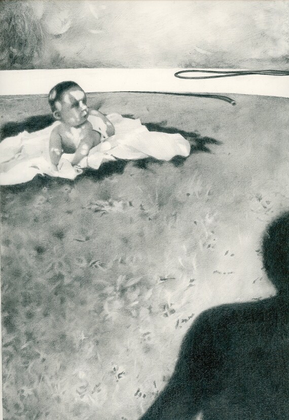 Shadow and Baby. 12x8. Original Graphite Drawing. - Etsy Canada