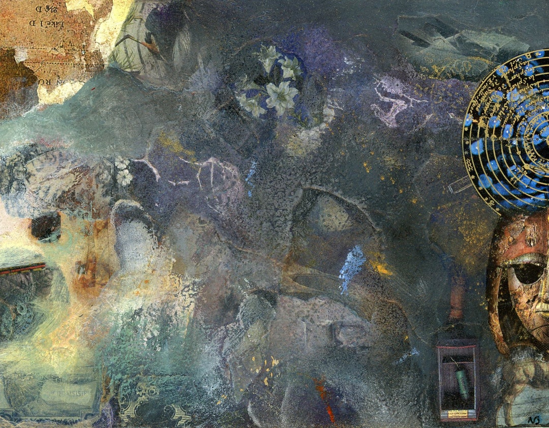 The Viking Blitz. 5.5 X 4.25. Painted Collage. - Etsy