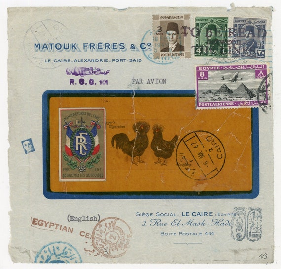 Original Mail Art 'egyptian Chicken' Approx. 6 | Etsy