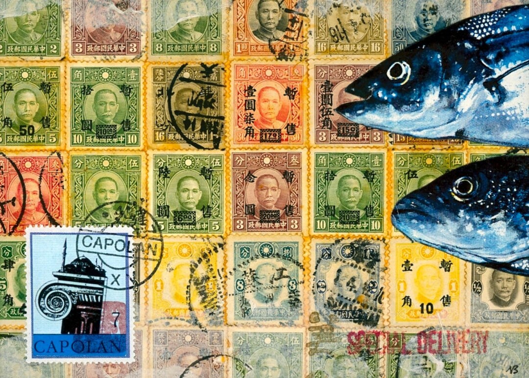 China Pisces. 6 X 4.25 Capolan Collage. Stamps - Etsy