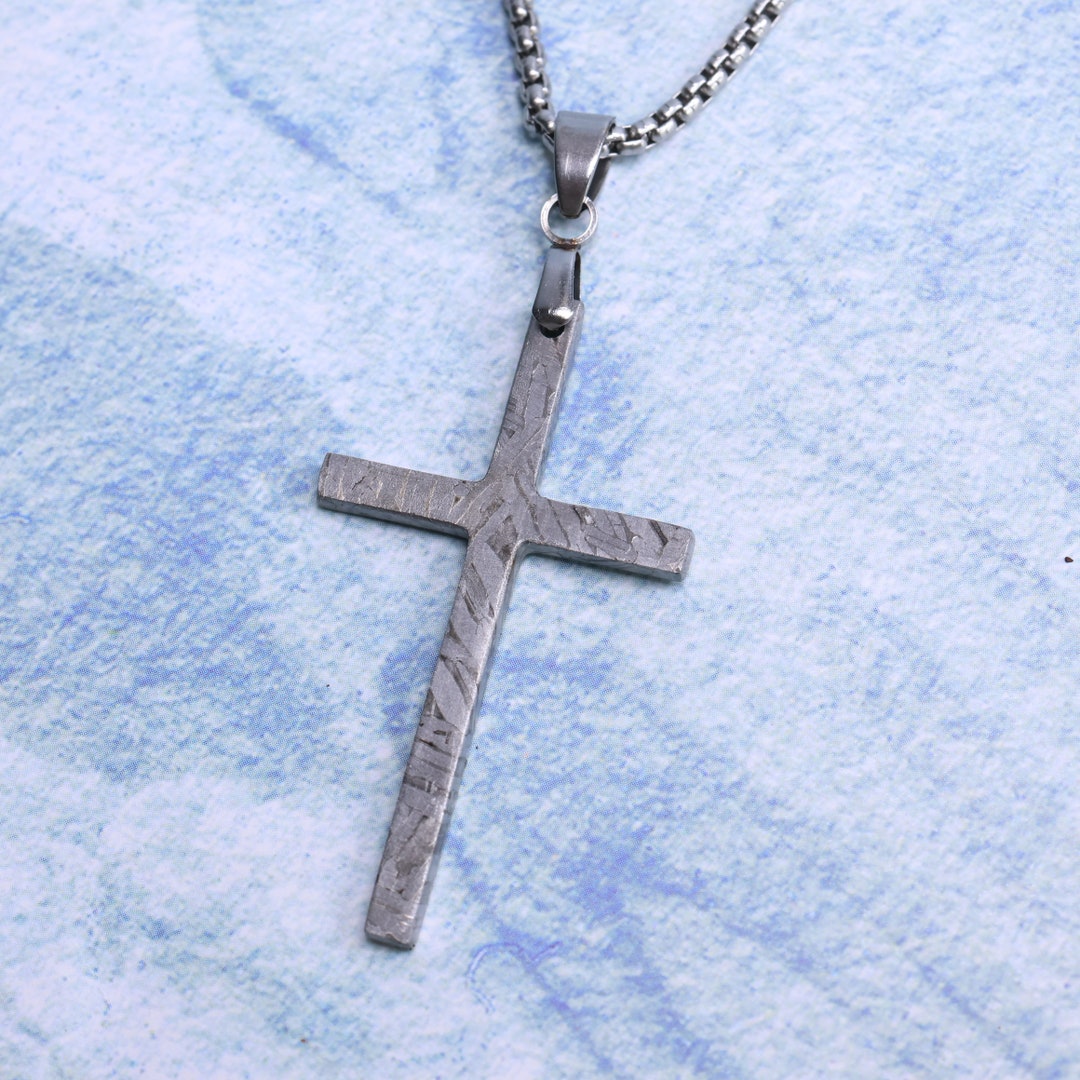 Meteorite Cross Pendant, Meteorite Carved Pendant,necklace,gifts From ...