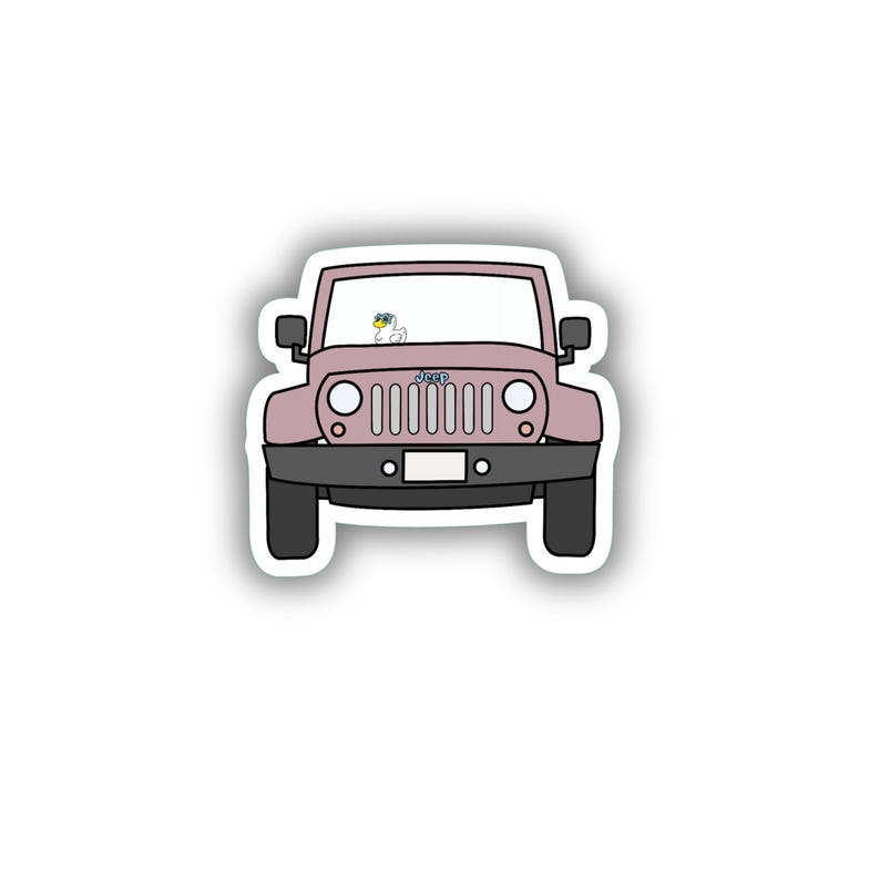 Duck Jeep Sticker, Many Colors - Etsy