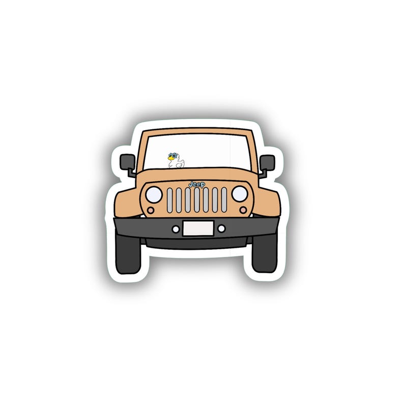 Duck Jeep Sticker, Many Colors - Etsy