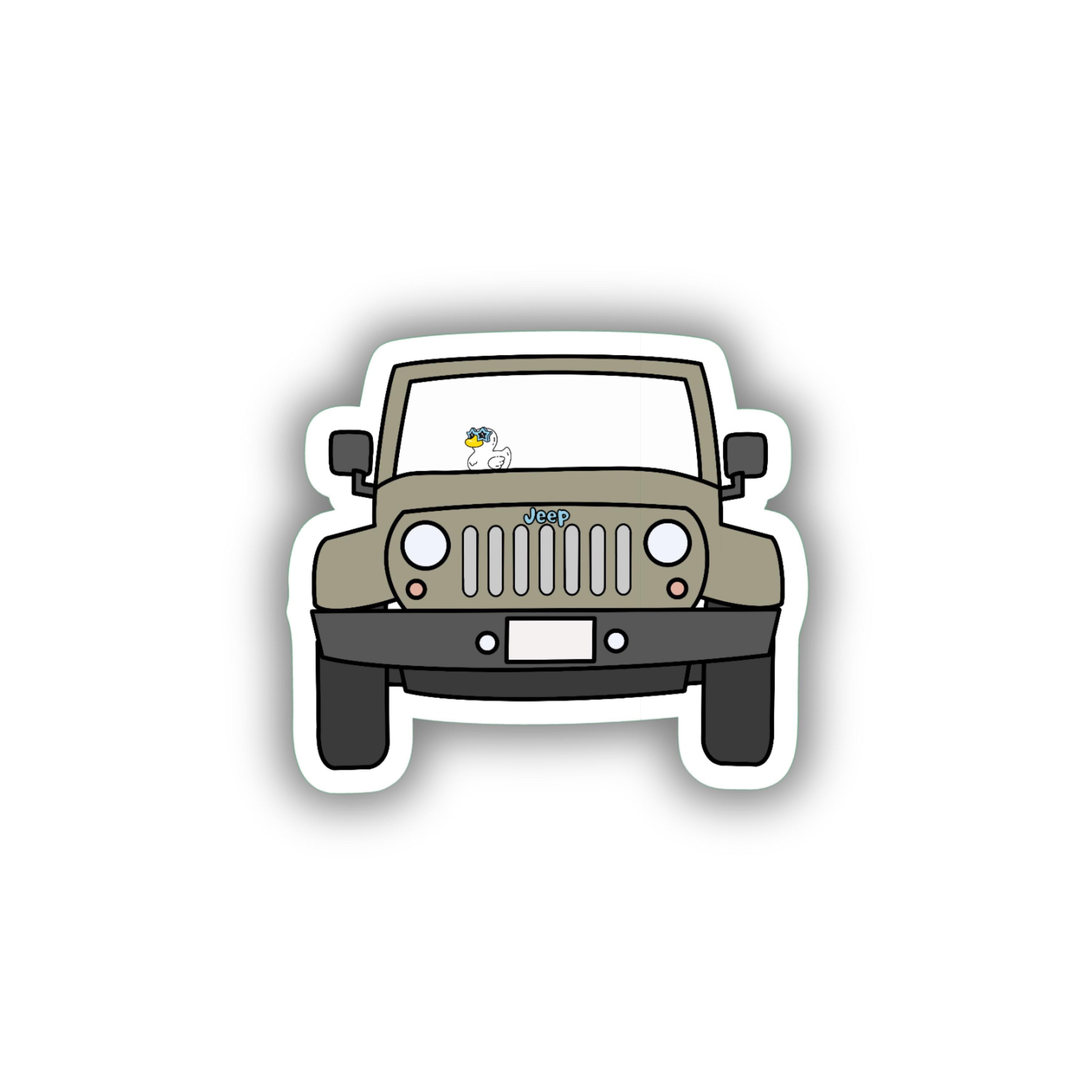 Duck Jeep Sticker, Many Colors - Etsy
