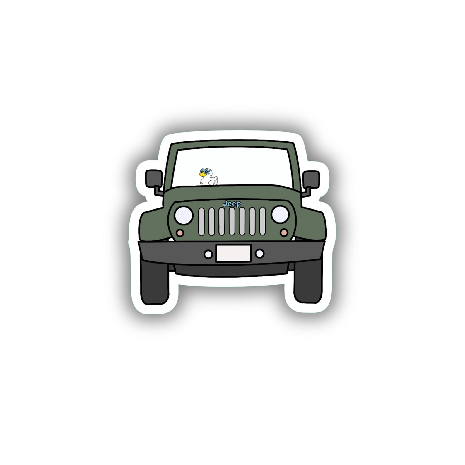 Duck Jeep Sticker, Many Colors - Etsy