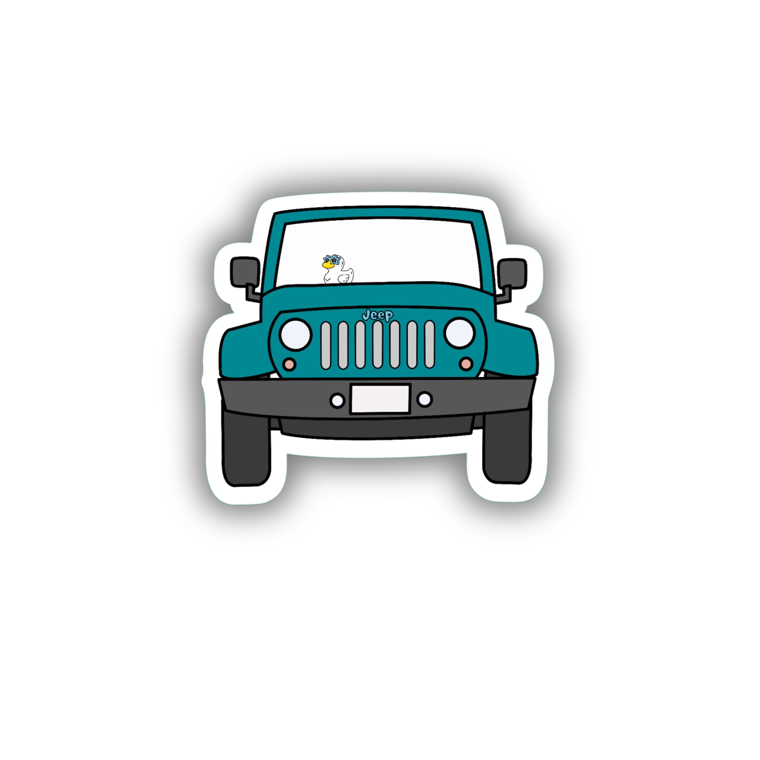 Duck Jeep Sticker, Many Colors - Etsy