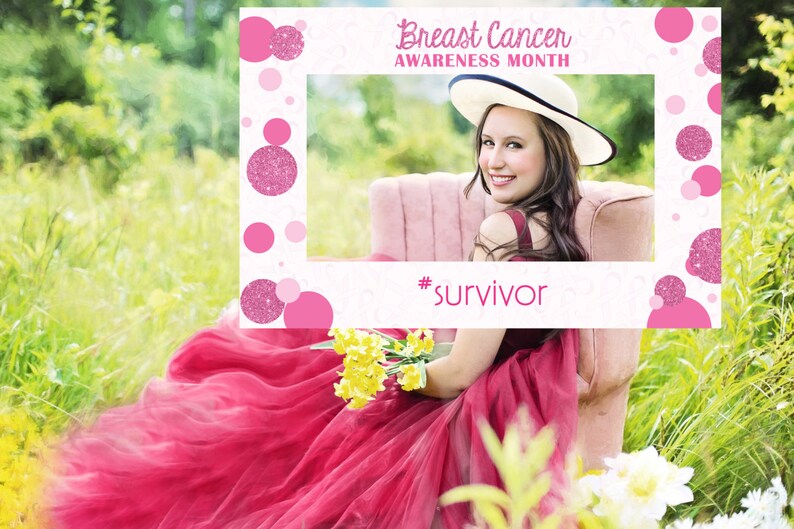 Photo Booth Prop Breast Cancer Awareness Month Survivor | Etsy