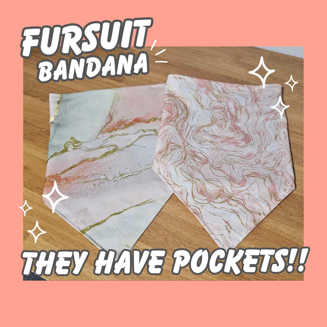 Furry Fursuit Bandana With Pocket - Etsy