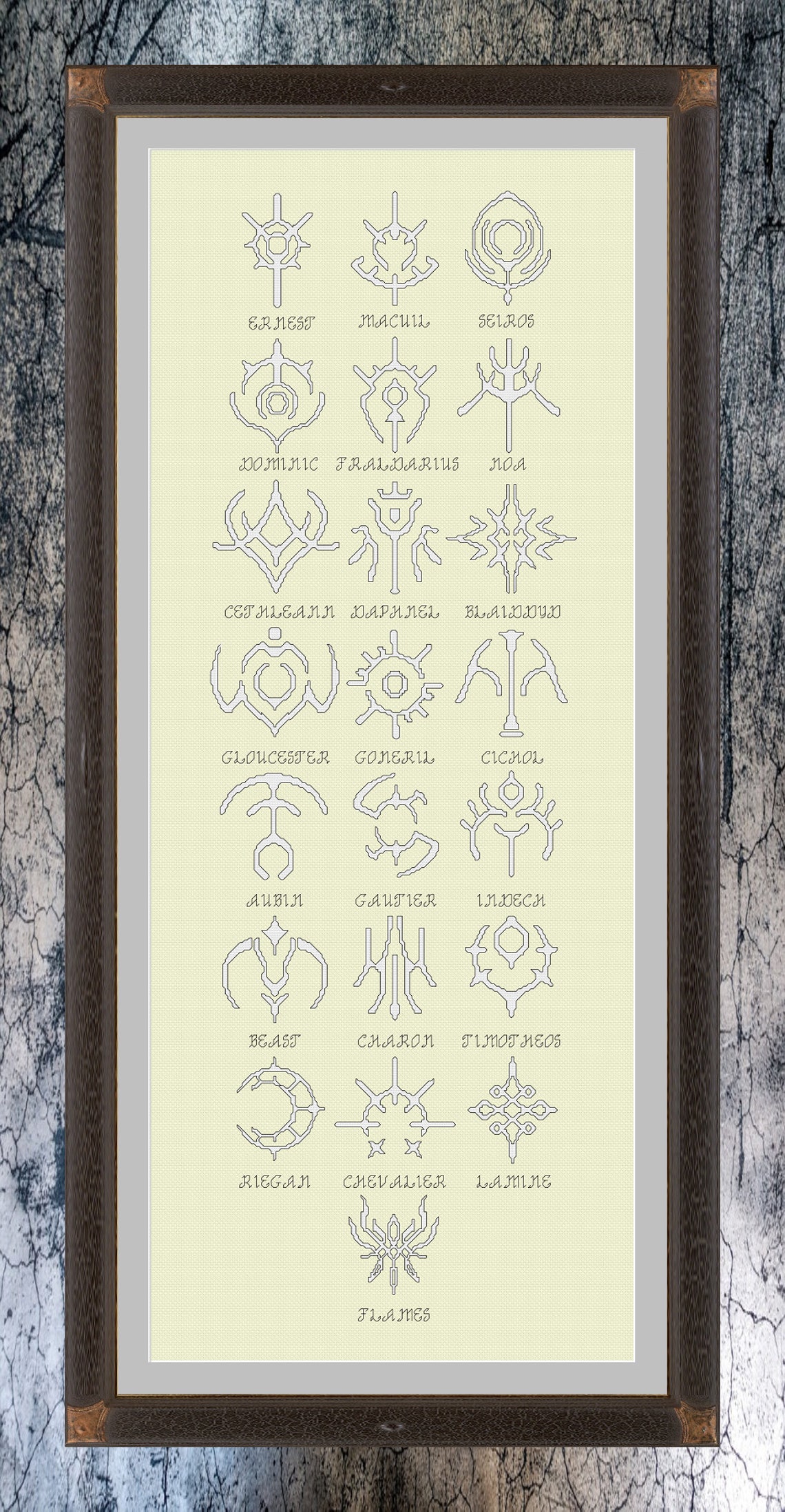 Fire Emblem Crests Cross Stitch Pattern - Etsy