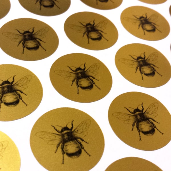 Gold Bee Sticker - Etsy