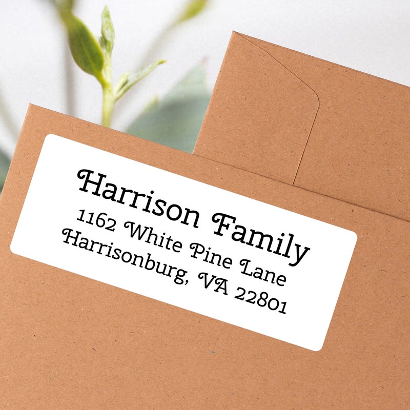 Personalized Self Adhesive Address Labels - Etsy