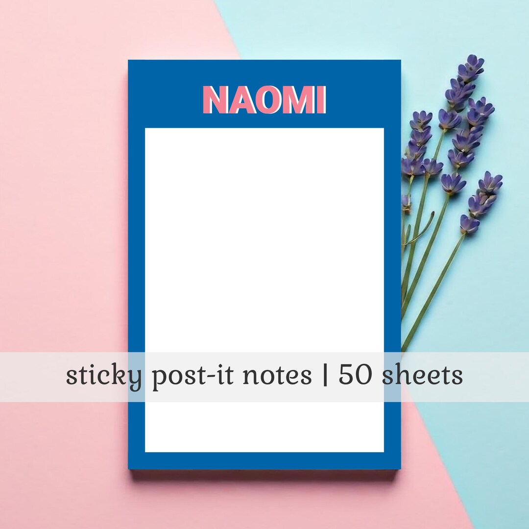 Personalized Name or Monogram Post-it® Sticky Note Pads | Personalized ...