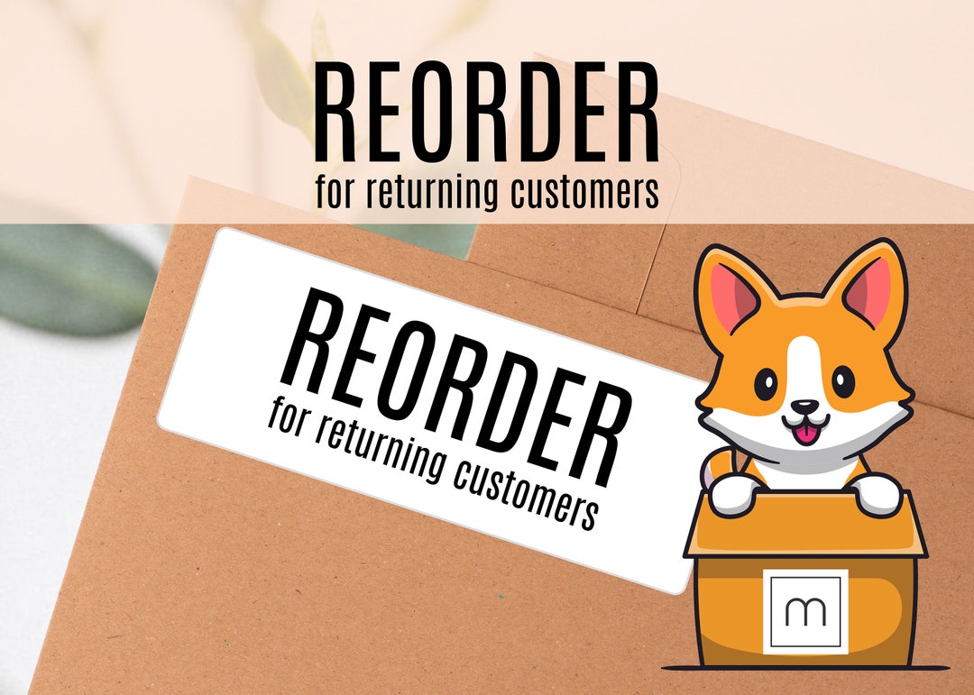 REORDER - White Labels (sheets) - for Returning Customers - Etsy